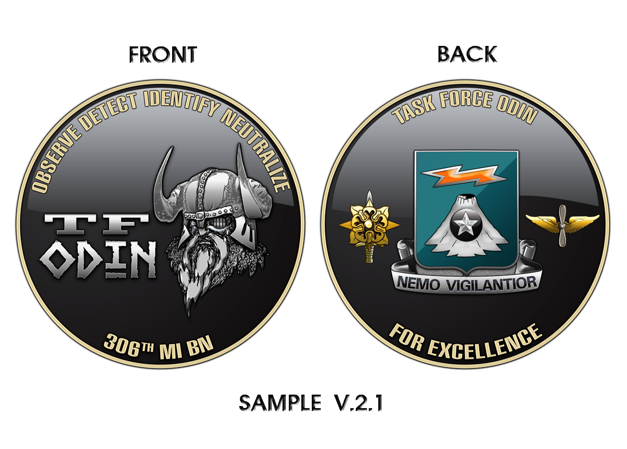 Heraldry Workshop: Task Force ODIN (306th MI Bn): Challenge Coin